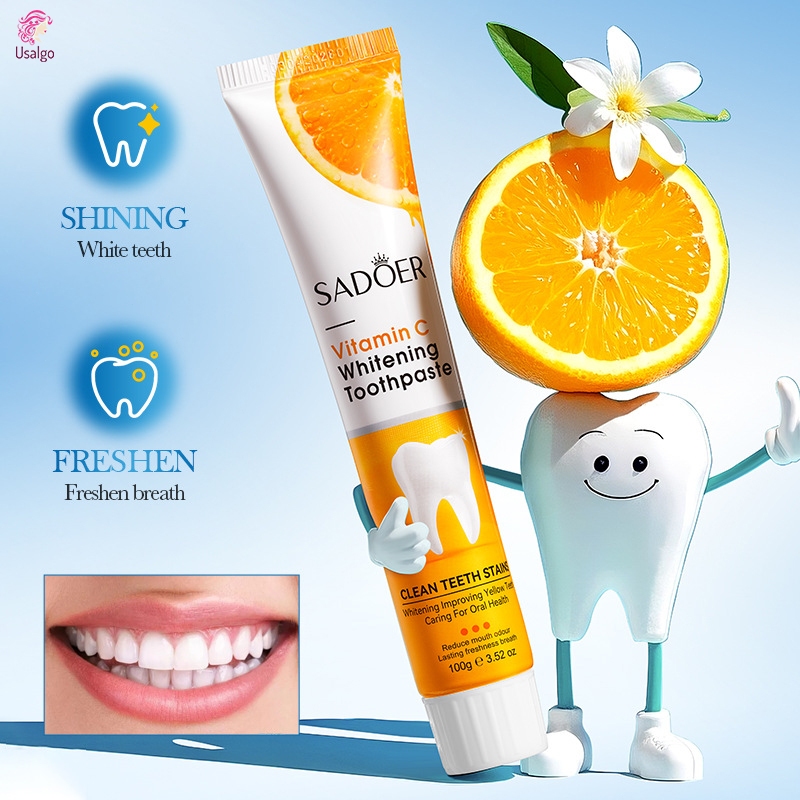 Vitamin C Whitening Toothpaste 100g Freshens Breath Reduces Plaque ...