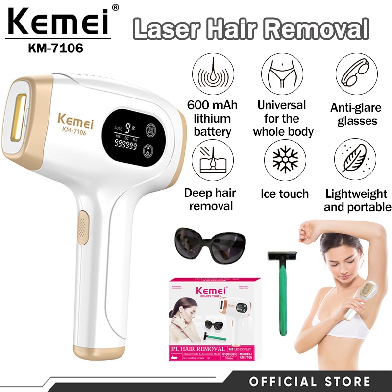 Kemei Permanent Flash Laser Epilator Laser Hair Removal Machine ...