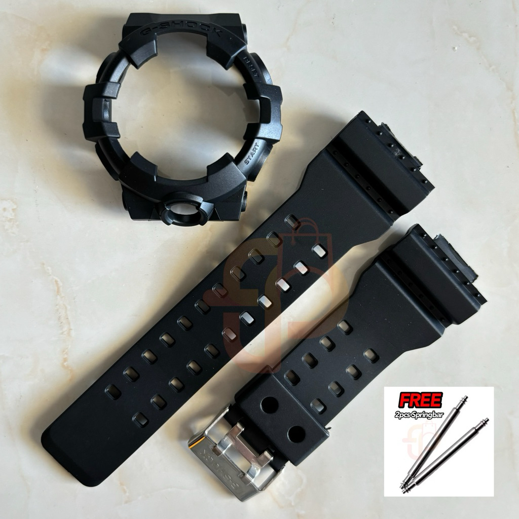 Strap and Bezel Matte Black All Replacement for G Sh0ck GA-700/GA-710 ...