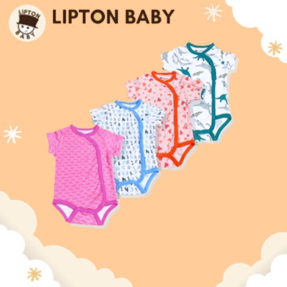Lipton Baby Printed Button-Side Baby Romper | Shopee Philippines