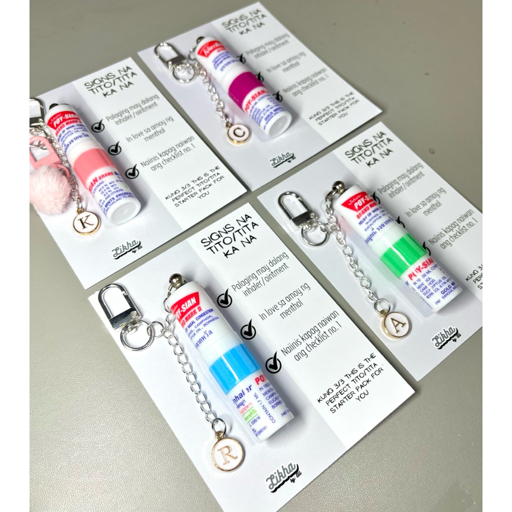 KEYCHAIN POY-SIAN INHALER WITH CIRCLE LETTER - 100% ORIGINAL | Shopee ...
