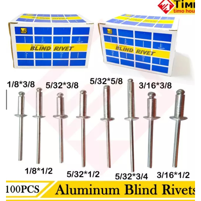 Blind Rivets Per Box 5/32x1/2, | Shopee Philippines