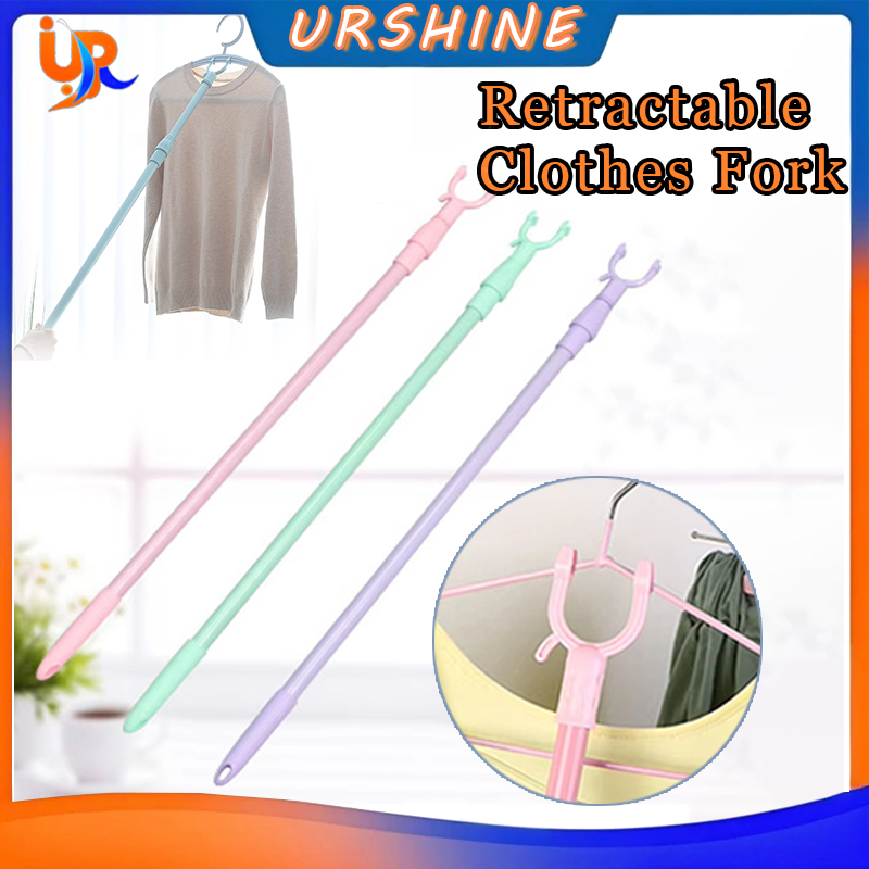Plastic retractable clothes fork Steel Clothes Fork Clothes Rail ...