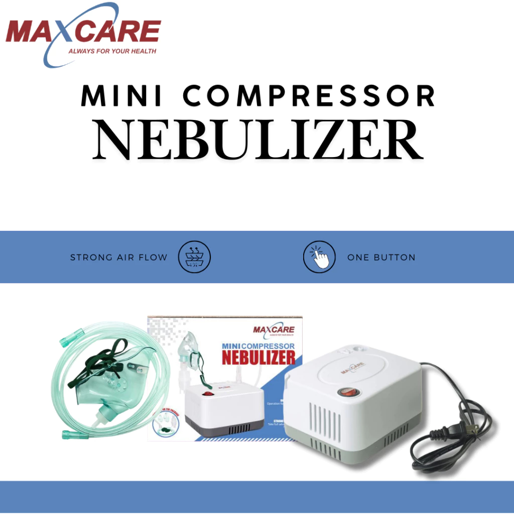 Mini Nebulizer Complete Set with Air Tube, Filters and Mask - High ...