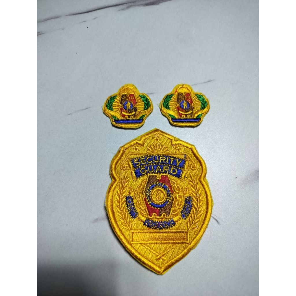 BADGE & COLLAR PIN EMBROIDERY FOR SECURITY GUARD | Shopee Philippines