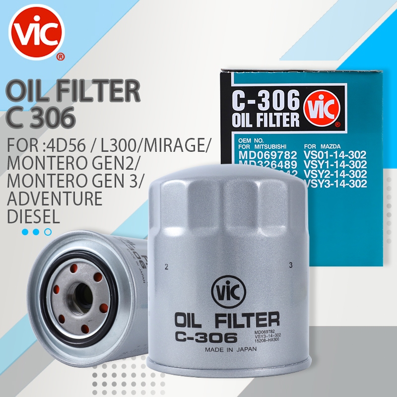 Vic Oil Filter C 306 For Mitsubishi Adventure Diesel Montero Gen 2 Gen ...