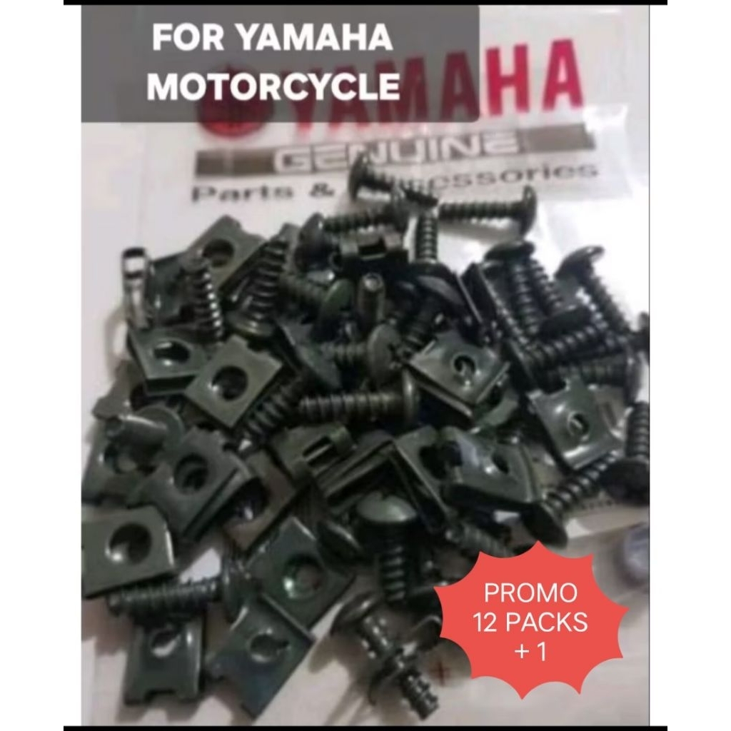 ORIGINAL METAL CLIP WITH SCREW FOR FAIRINGS (10 Pairs) FOR YAMAHA & ALL ...