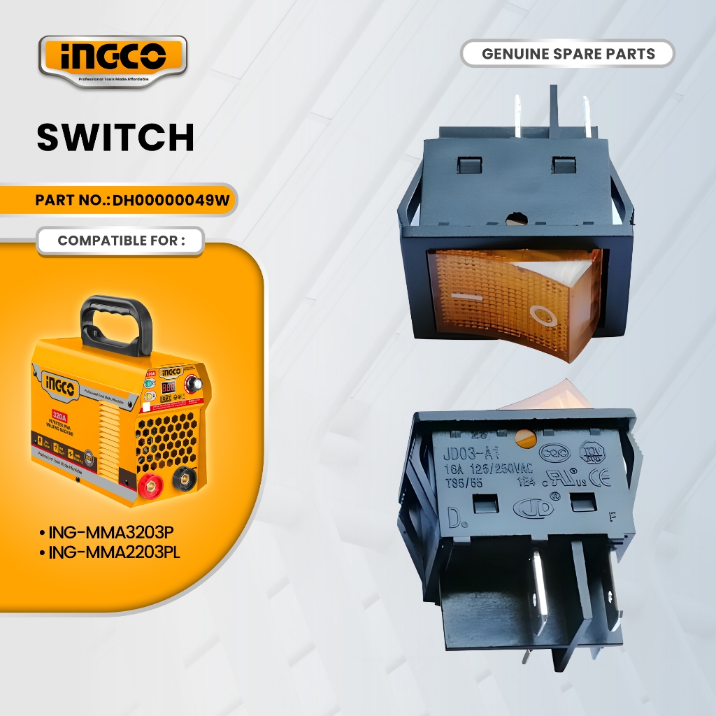 INGCO DH00000049W Switch for ING-MMA2203PL Inverter MMA Welding Machine ...