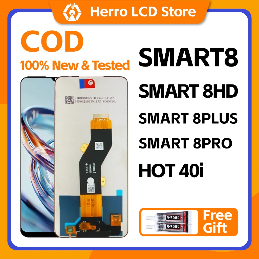 LCD For INFINIX SMART 8/ 8HD / 8PLUS / 8PRO / HOT 40i / X6525 Display ...