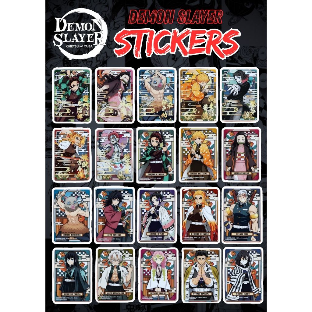 Demon Slayer Sticker Sheet – Anime Waterproof Vinyl Stickers | Shopee ...