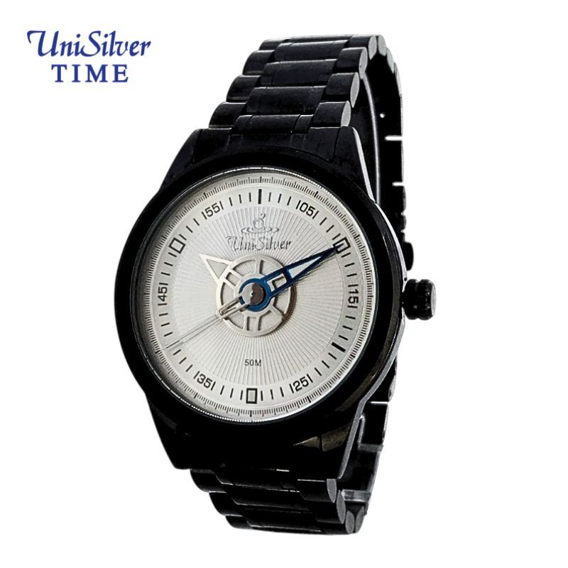 UniSilver TIME Men's Black/White Analog Stainless steel watch KW4594 ...