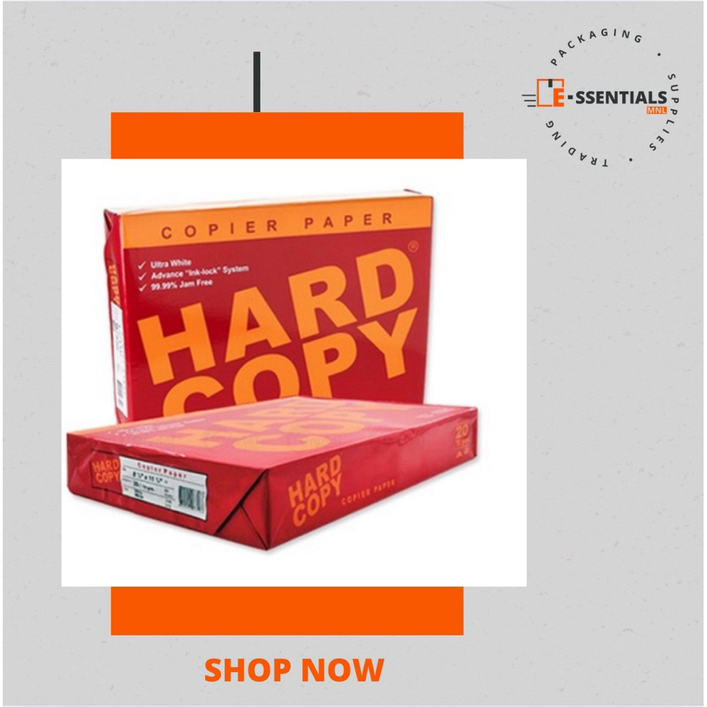 Hard Copy Bond Paper Long/Letter/A4 – 500 Sheets (1 Ream) White ...