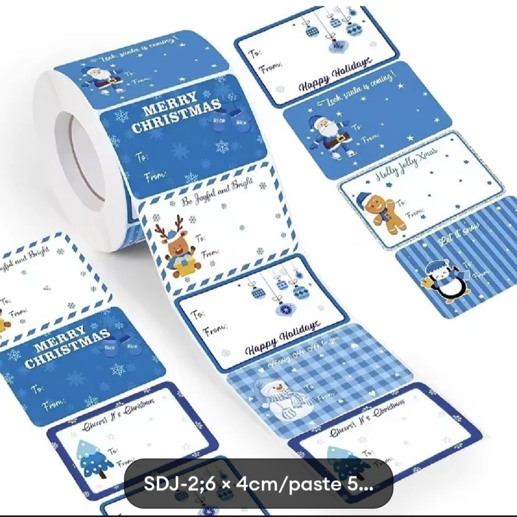 CHRISTMAS LABELS AND STICKERS SMALL SIZES SOLD PER PACK | Shopee ...
