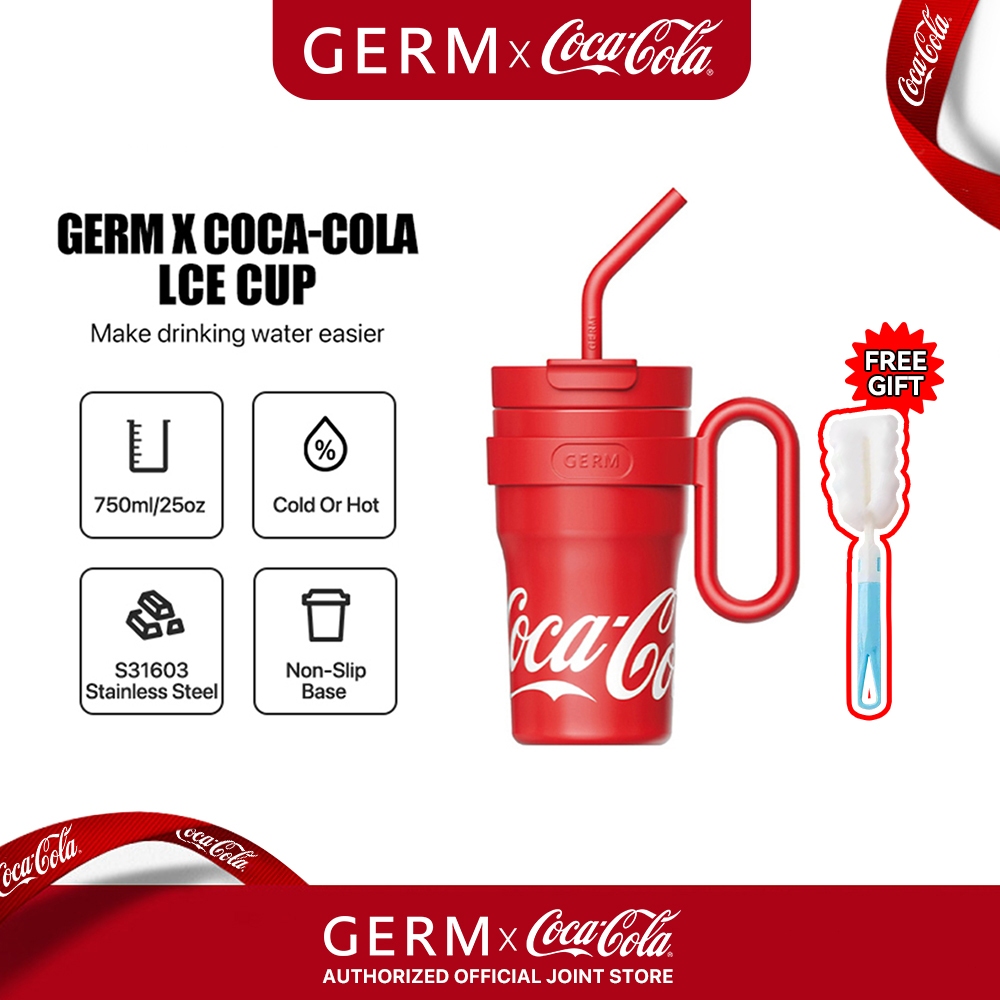 GERM X Coca-Cola B62/B63 Vacuum Flask 316 Stainless Steel with Handle Hot & Cold Sippy Cup 750ML ...