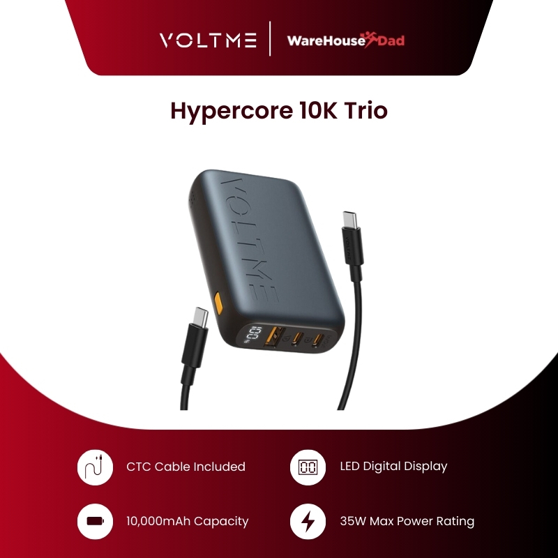 VOLTME Hypercore 10K Trio Powerbank Deep Blue ( B3026) | Shopee Philippines
