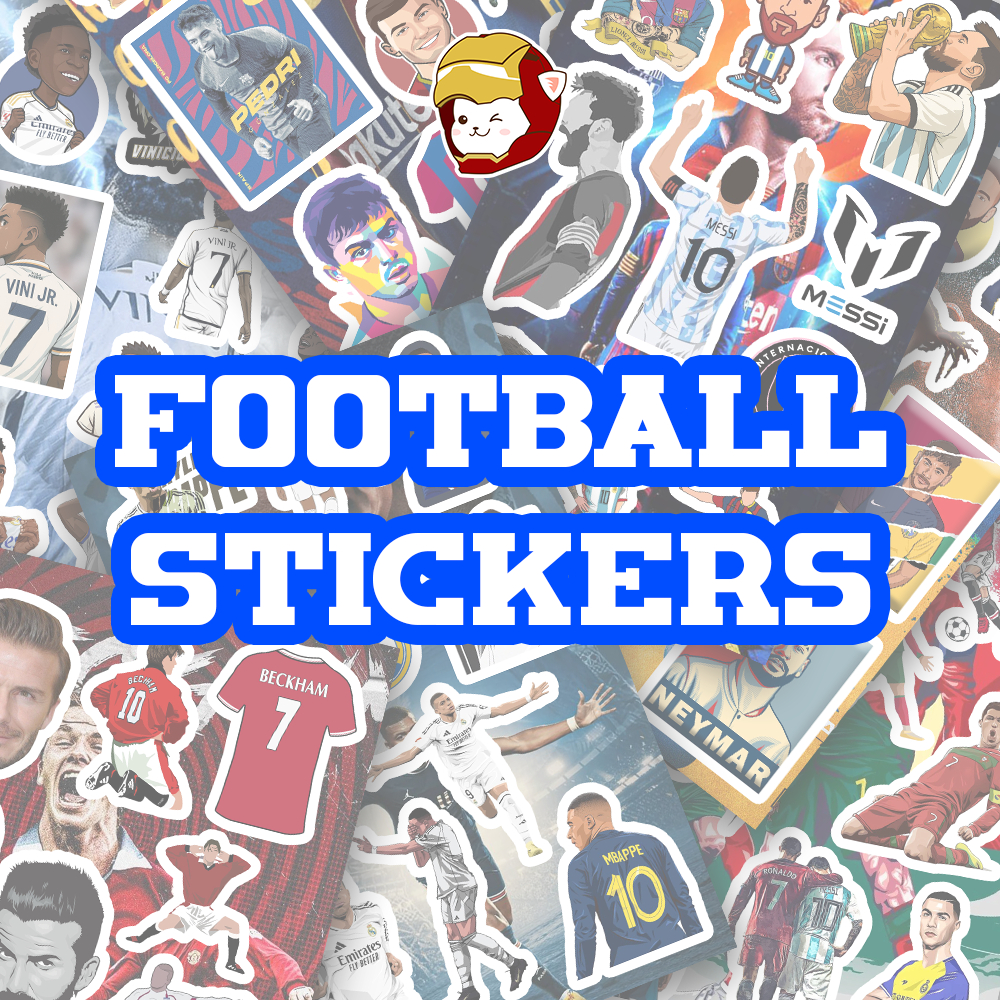 Football | Vinyl Stickers | Cristiano Ronaldo, David Beckham, Lionel ...