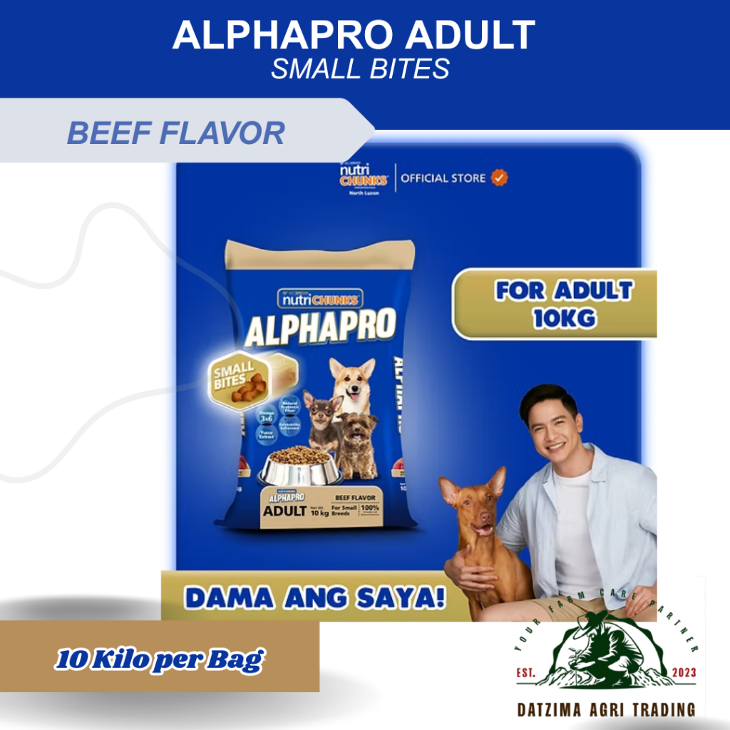 ALPHAPRO Dog Food - SMALL BITES - Adult Beef Flavor (For Small Breeds ...