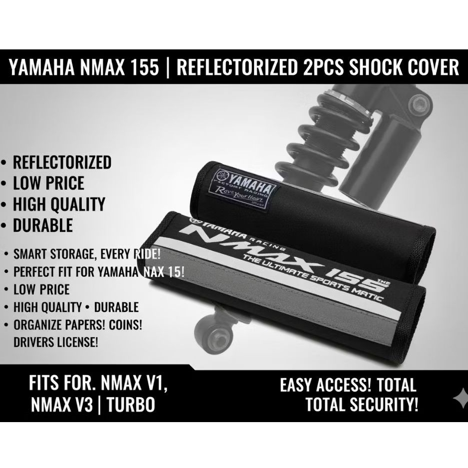 NMAX 155 V1 V2 V3 | REFLECTORIZED SHOCK COVER (for stock shock only ...