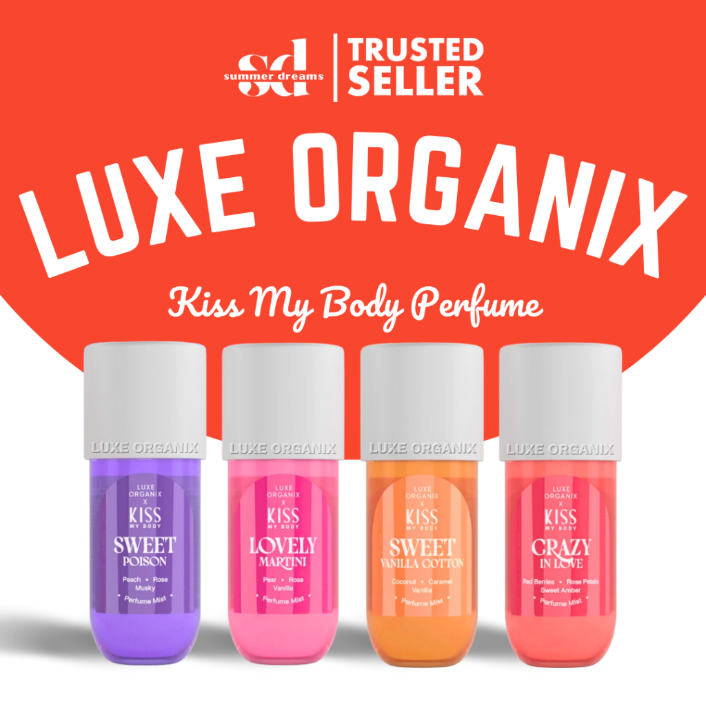 LUXE ORGANIX x KISS MY BODY Perfume mist 88ml (Crazy in love, Lovely ...
