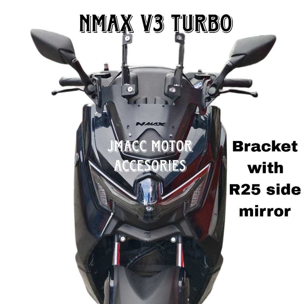 Nmax V3 Turbo Bracket with side mirror set | Shopee Philippines