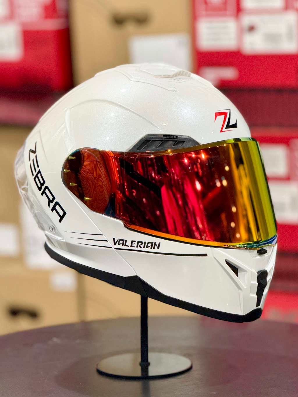 Zebra Valerian 2027 Modular Dual Visor Helmet for Motorcycle - Revo ...