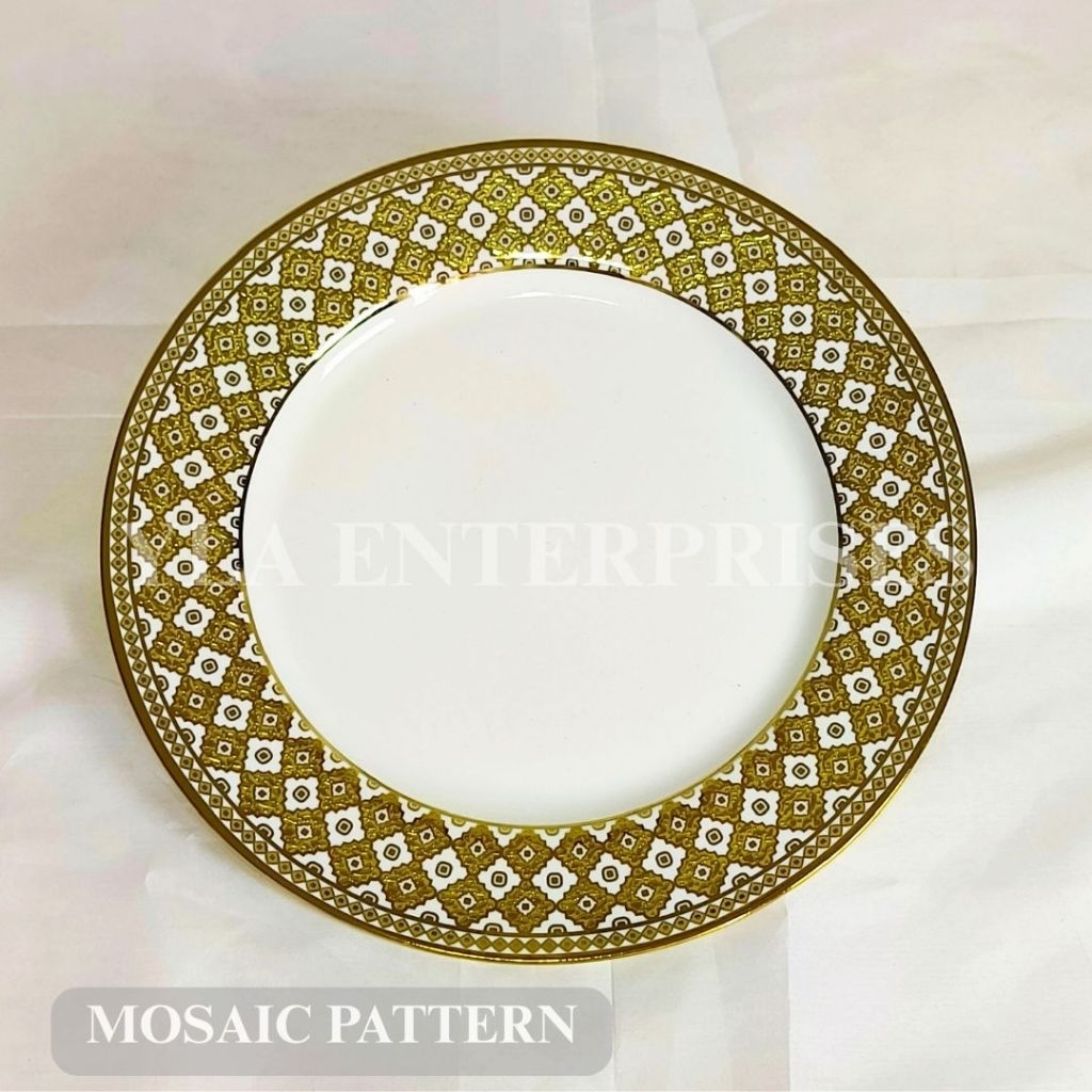 YLA - NEW DESIGN GOLD DINNER PLATES (10 inches) | Shopee Philippines