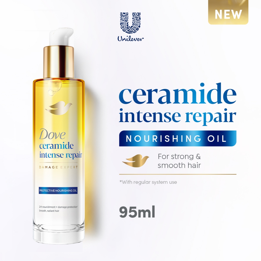 Dove Ceramide Intense Repair Protective Nourishing Oil 95mL | Shopee ...