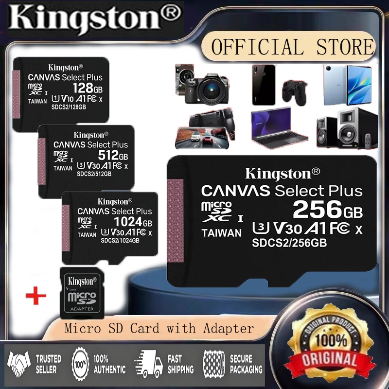 Kingston Memory Card Canvas Select Plus SD Card 100% Original 512GB ...