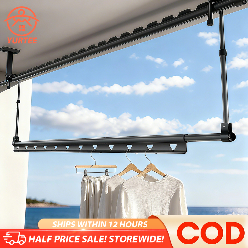 Aluminum Alloy Clothes Hanging Rack Sampayan Hanger Clothes Drying Rod ...