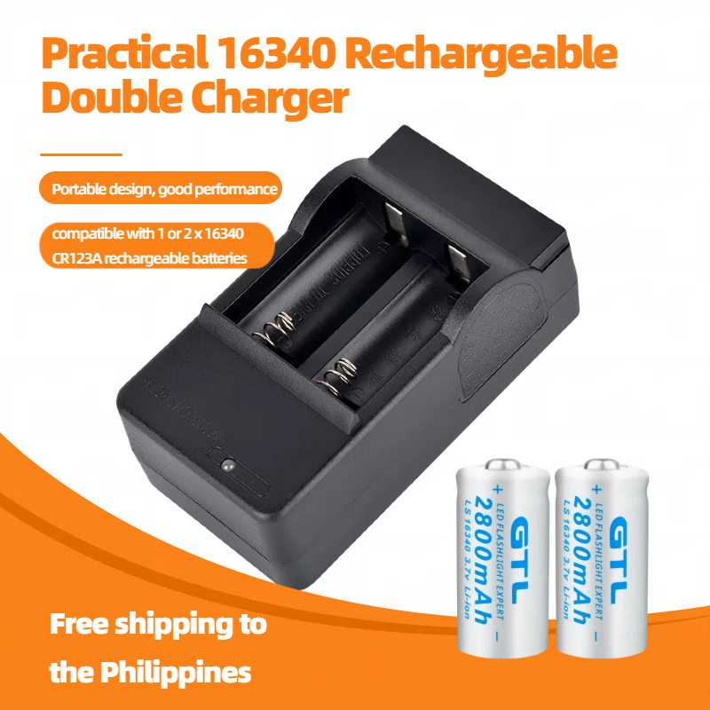 GTL CR123A 3.7V 2800mAh Lithium Li-ion 16340 Battery Rechargeable ...