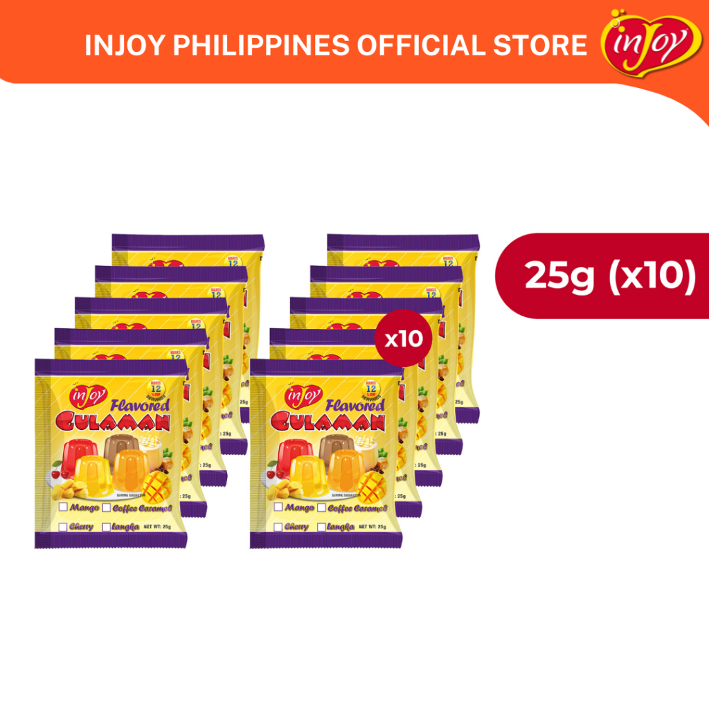 inJoy Mango Flavored Gulaman Powder 25g – Pack of 10 Sachets | Shopee ...