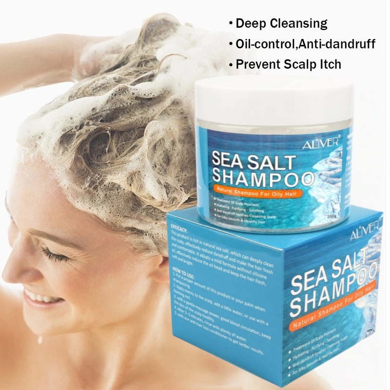 100% Sea Salt Shampoo Anti-Dandruff Hair Treatment Shampoo for Scalp ...