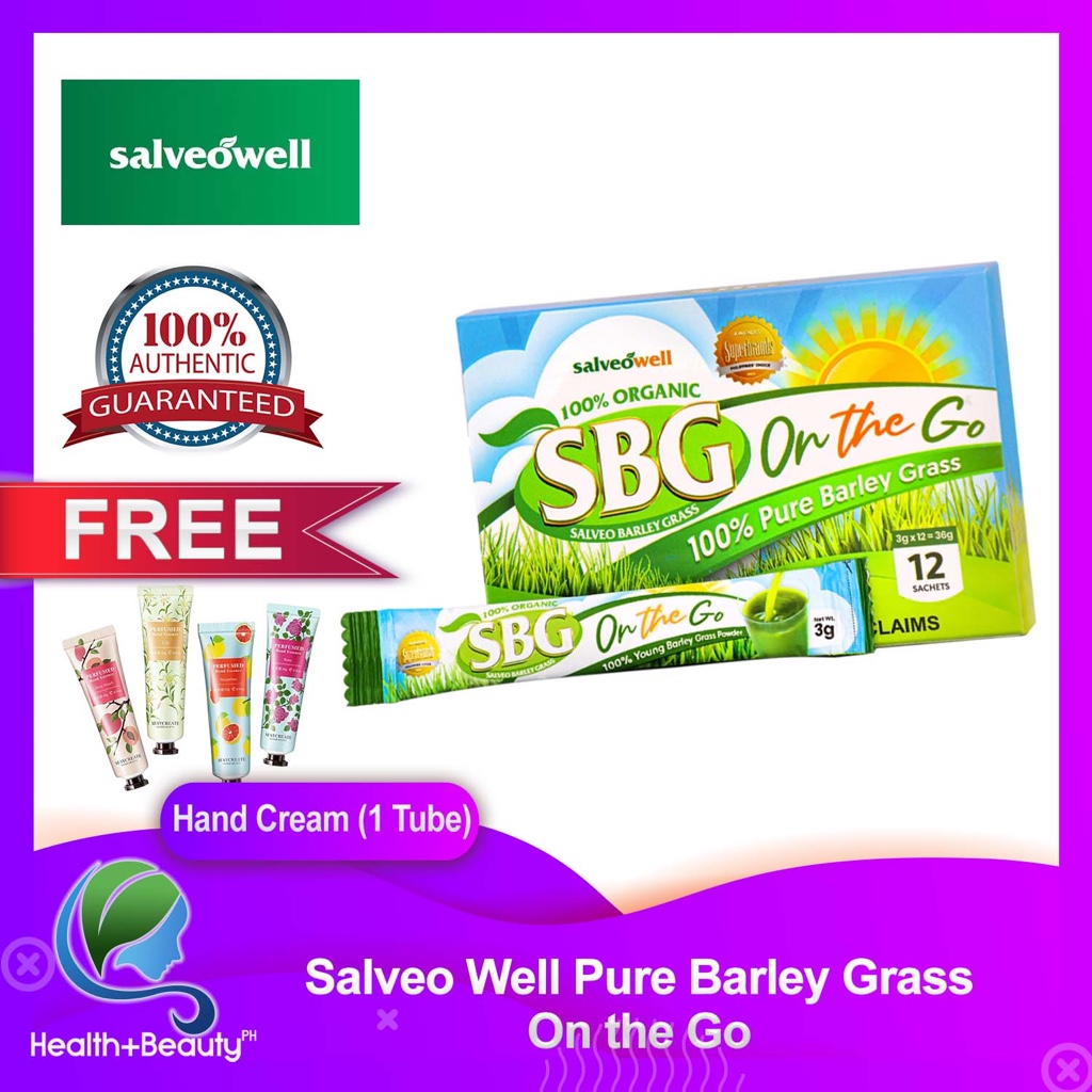 Salveo Well SBG On the Go 100% Pure Barley Grass 4 or 12 Sachets ...