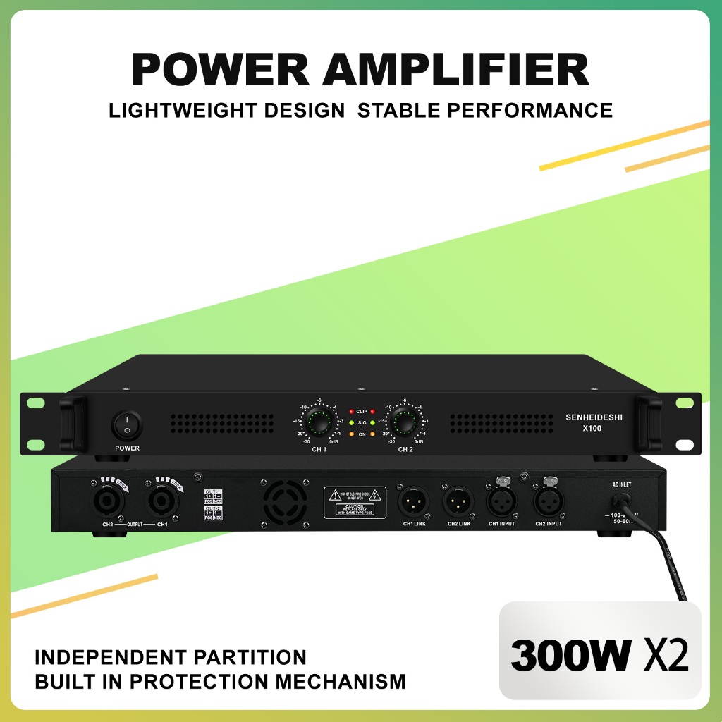 Power Amplifier 2 Channel 300 Watts X 2 power amplifier original 300 ...