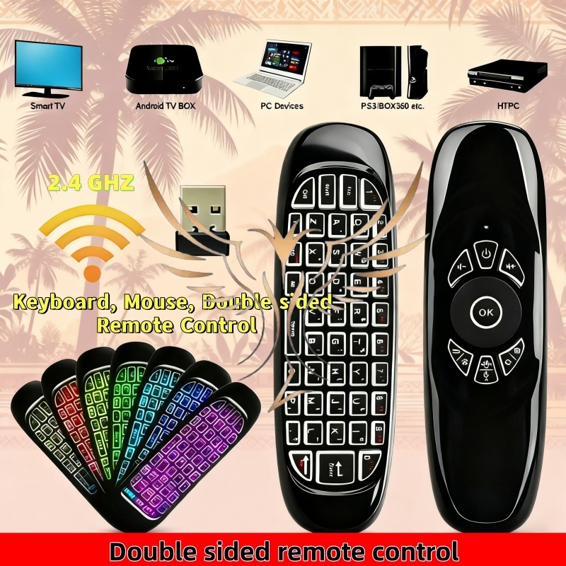 C120 Fly Air Mouse Wireless Keyboard 2.4G Smart Universal Remote ...