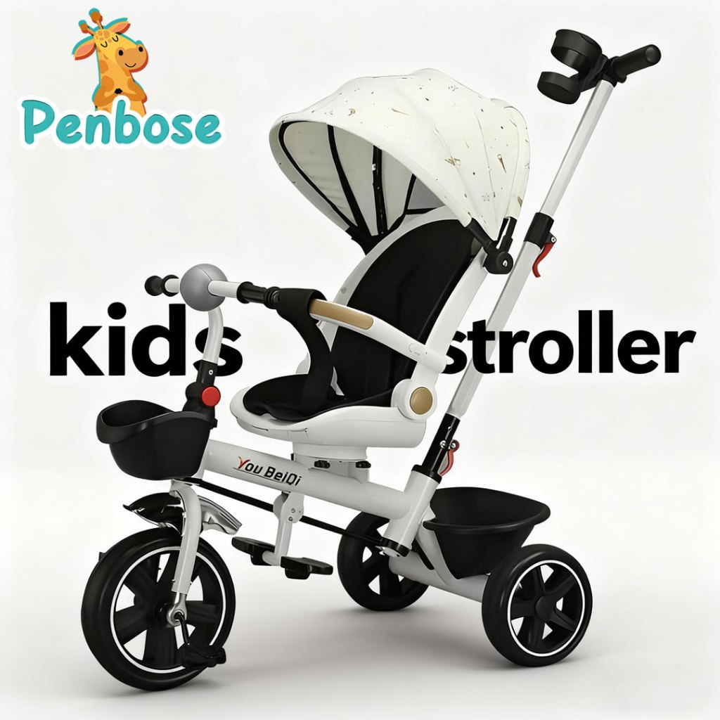 PENBOSE Children'S Bicycles Strollers 4 in 1 Bike Kids Bike Trolley ...