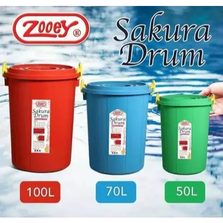 DRUM/WATER CONTAINER 50L,70L,100L, &150L ZOOEY SAKURA DRUM with HANDLE ...