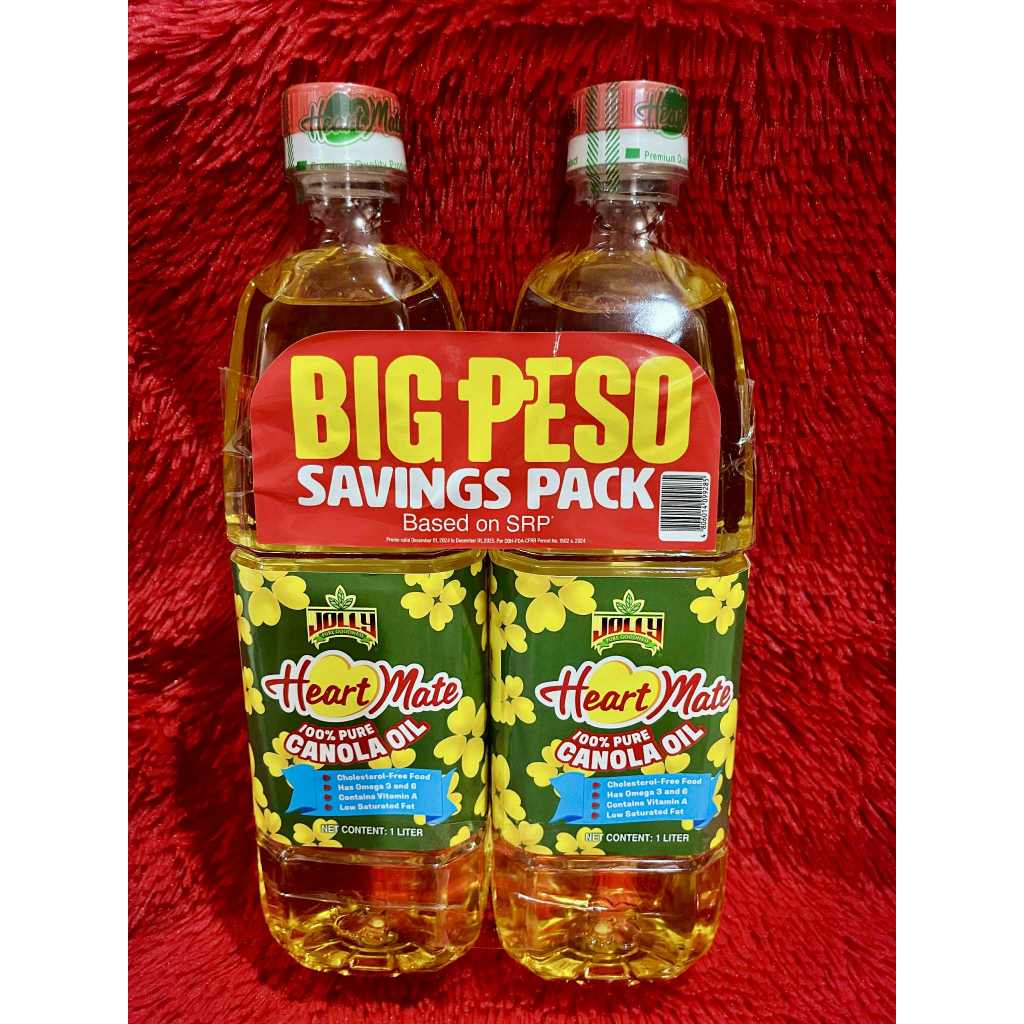 Jolly Heart Mate Canola Oil 1L DUO | Shopee Philippines