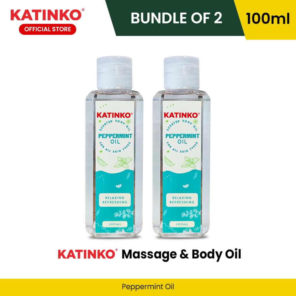 [Bundle of 2] Katinko Peppermint Massage and Body Oil 100ml l For All ...