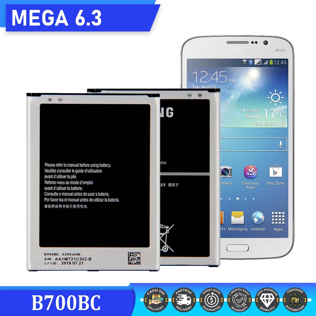 Galaxy Mega 6.3 Battery Original, Fit i9200, i527, i525, I9205, P729 ...