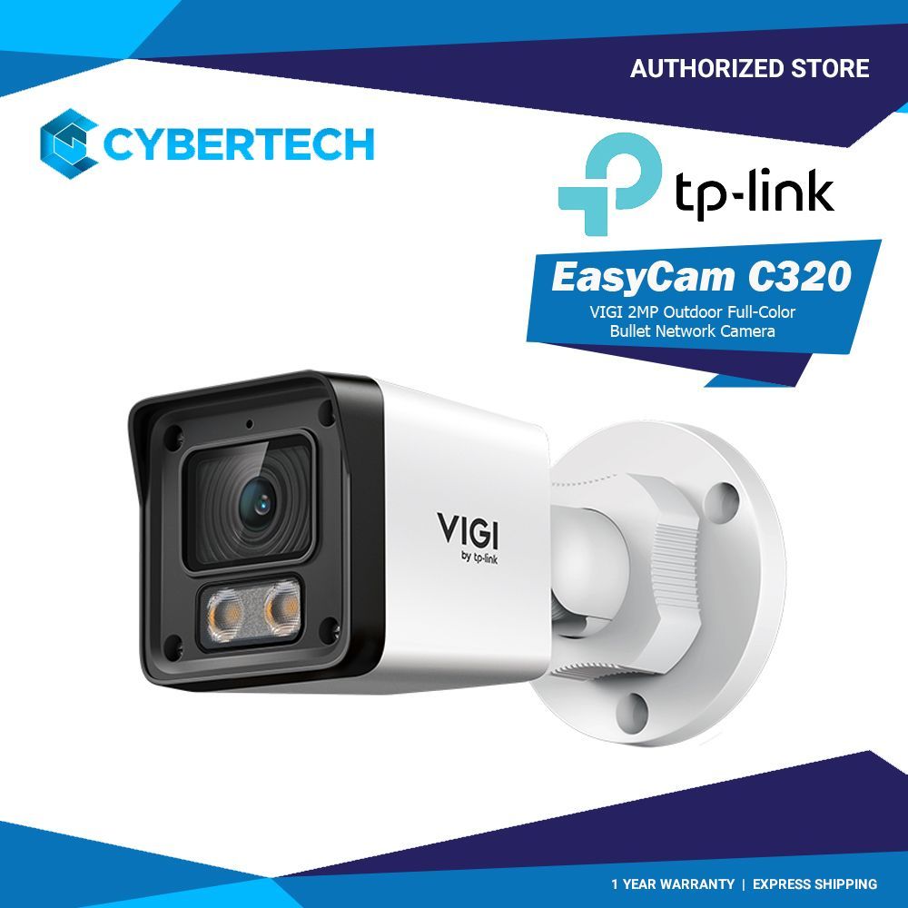 TP-Link VIGI EasyCam C320 VIGI 2MP Outdoor Full-Color Bullet Network ...