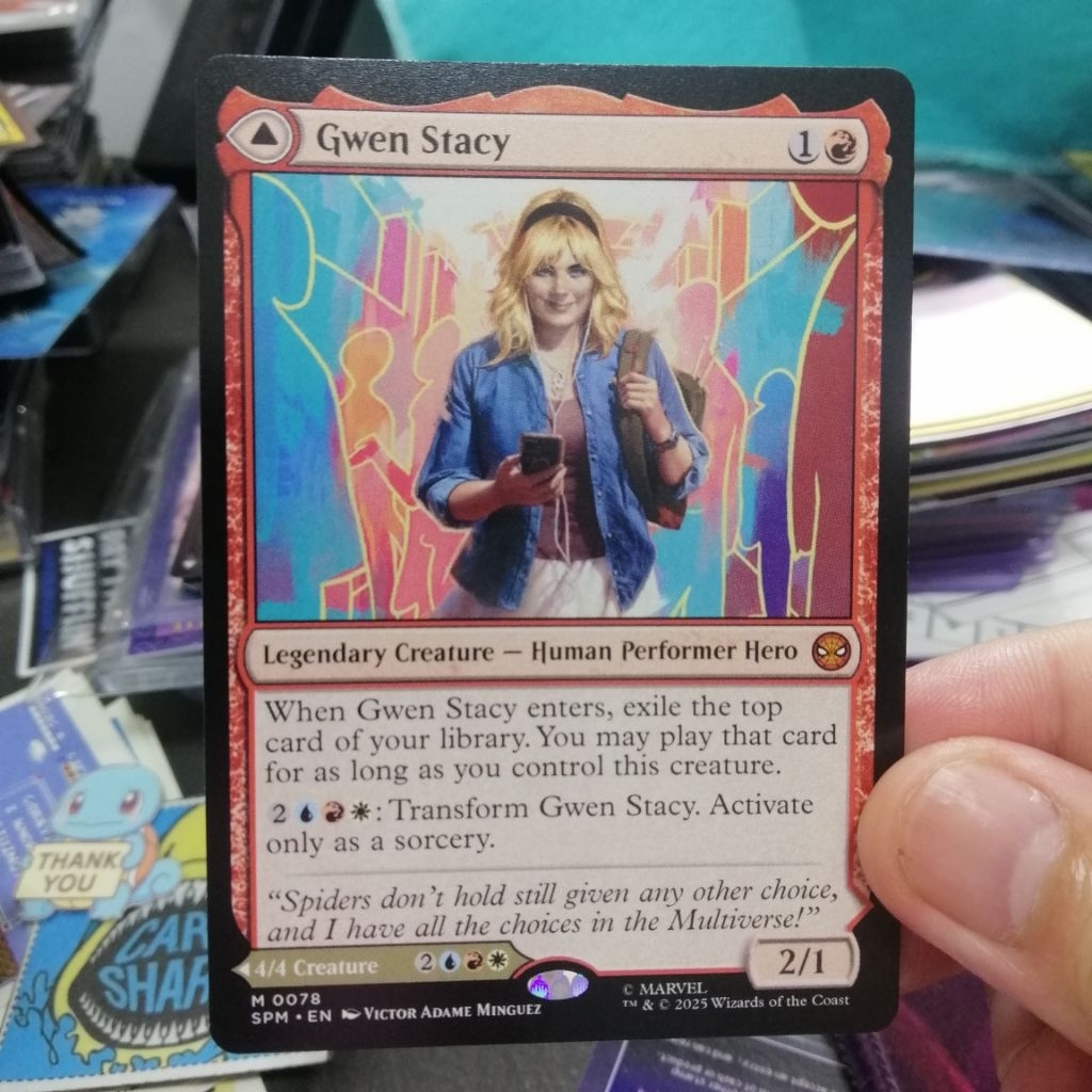1 Gwen Stacy / Ghost-spider SPM MTG card magic the gathering EDH ...