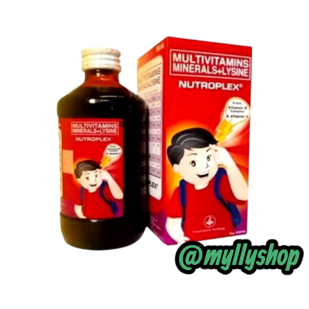 NUTROPLEX SYRUP MULTIVITAMINS MINERALS,+LYSINE 250 ml | Shopee Philippines