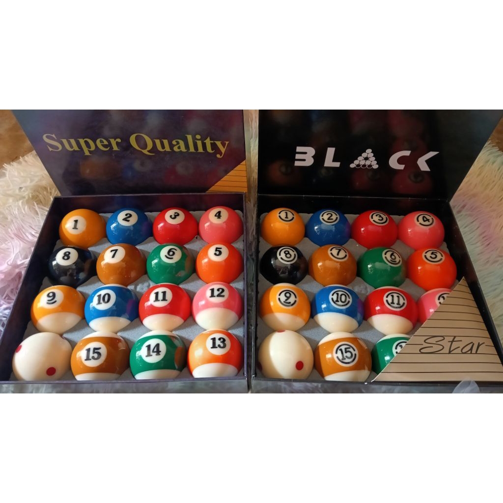 STAR BILLIARDS BALLS BLACK & TV PRO CUP COMBINATION | Shopee Philippines