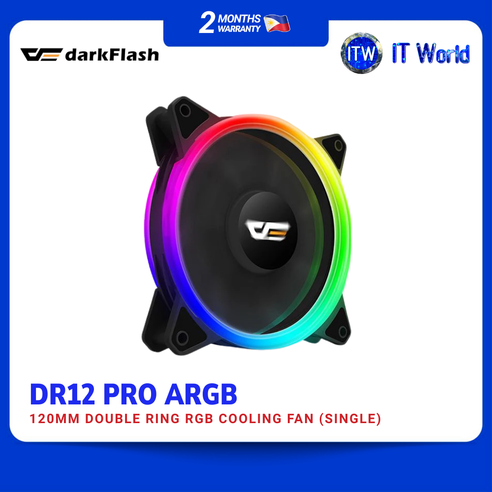 darkFlash DR12 PRO | Double Ring RGB Single Fan | itw | Shopee Philippines