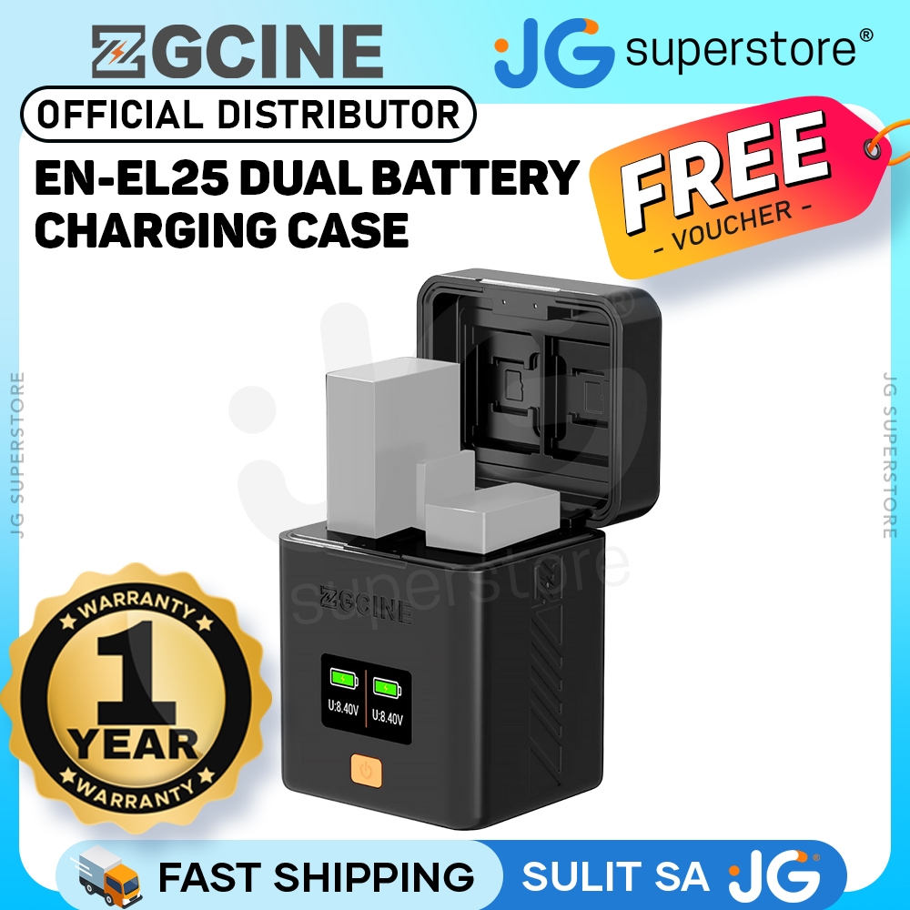 ZGCINE EL25 Charging Case Dual Battery Charger for Nikon Z30, Z50, Zfc ...