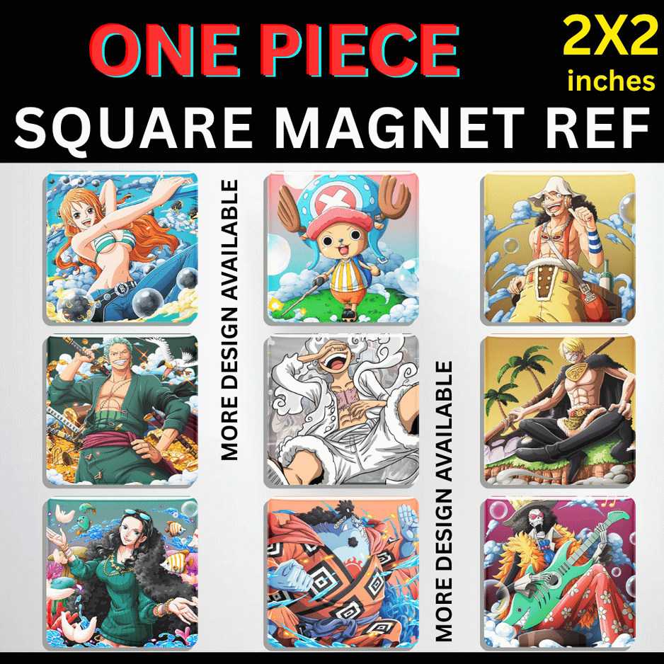 ONE PIECE VERSION 2 QUALITY AND AFFORDABLE 2X2 SQUARE REF MAGNET ...