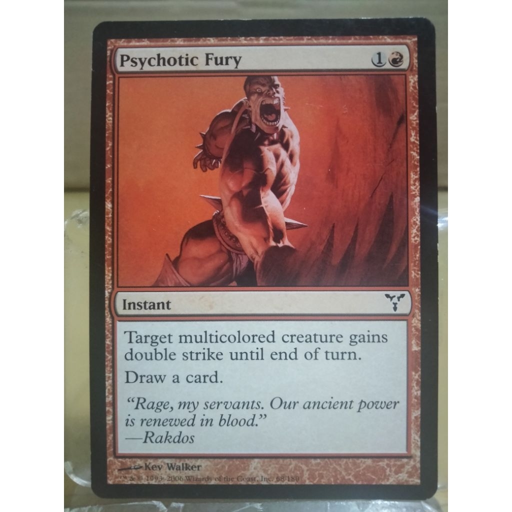 Magic: The Gathering(MTG) Card Psychotic Fury Dissension | Shopee ...