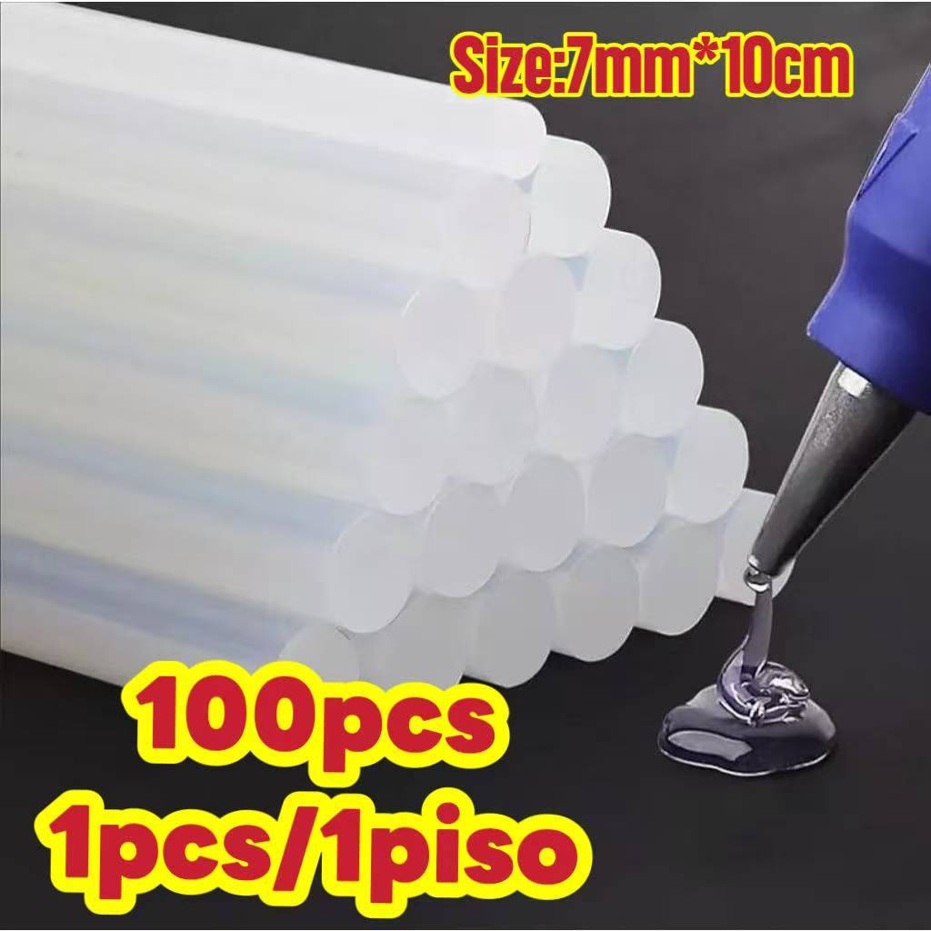 100pcs Hot Melt Glue Sticks 7*100mm For DIY Arts Adhesive Work | Shopee ...