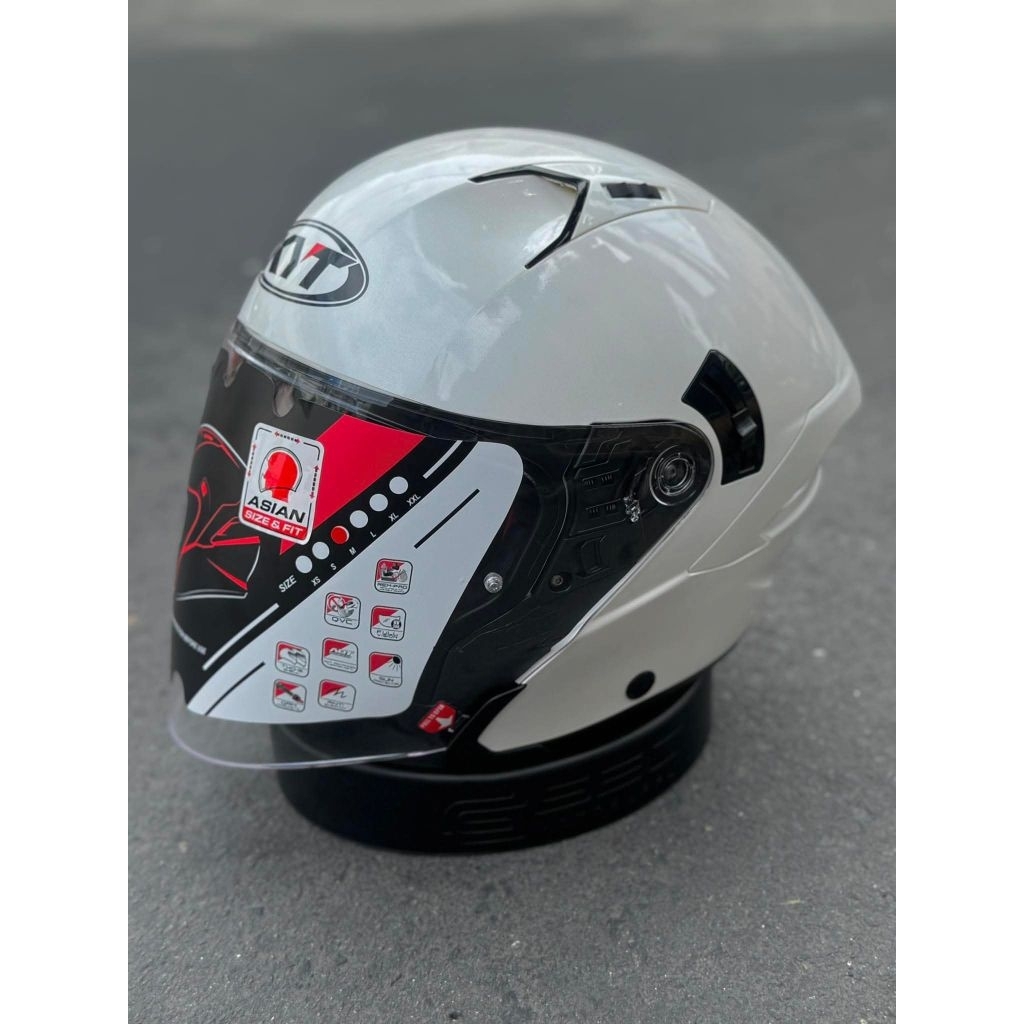 KYT HALF FACE Helmet dual visor | Shopee Philippines